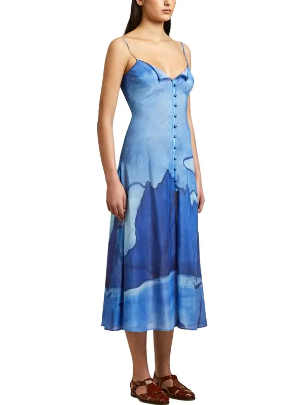 DONDE ESTEBAN Es Vedra Midi Dress - Blue