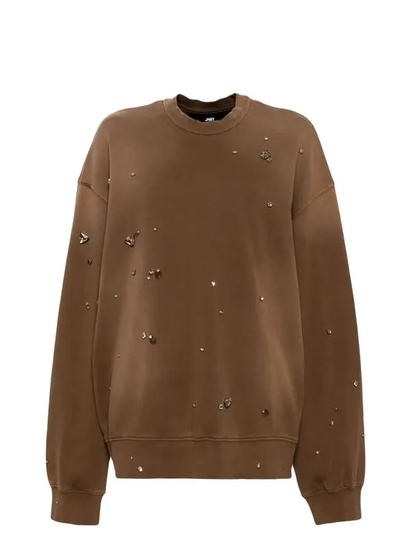 JNBY Rhinestone-embellished Sweatshirt - Brown