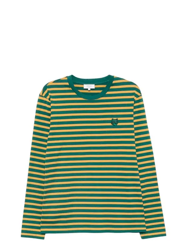 Maison Kitsuné Fox Head Long-sleeved T-shirt - Green