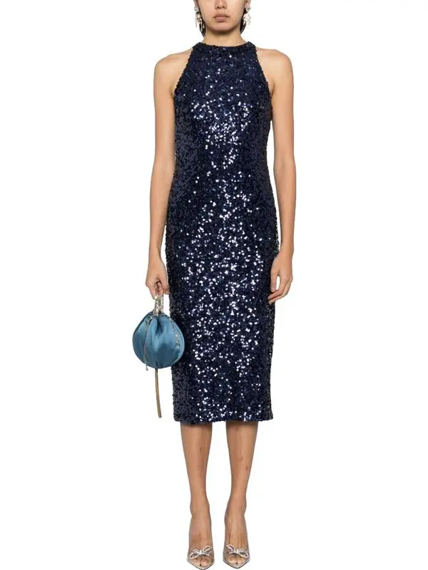 Sachin & Babi Meera Sequin Gown - Blue
