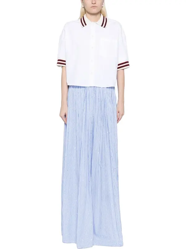 MACGRAW Literature Striped Skirt - Blue