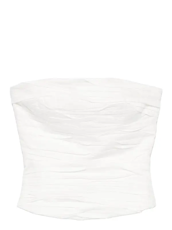 Aje Sunbeam Bustier Top - White