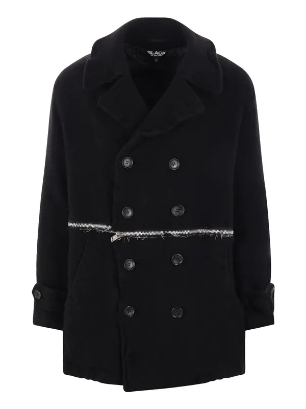 BLACK COMME DES GARÇONS Wool Coat - Black