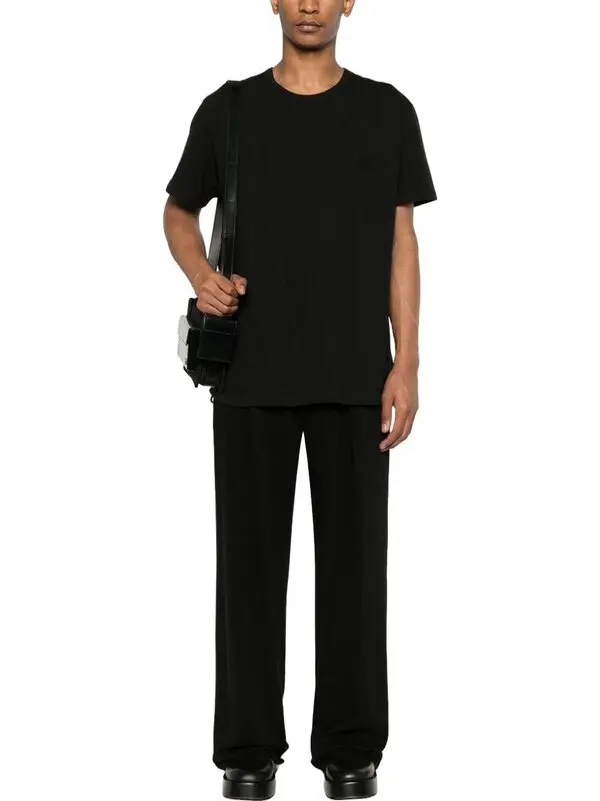 Alexander McQueen Pinstripe-panel T-shirt - Black