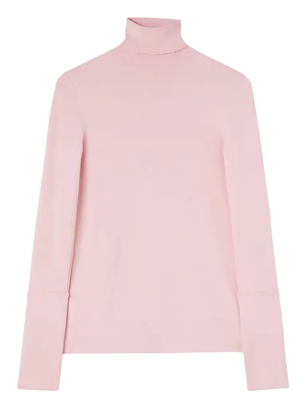 JIL SANDER High-neck Ribbed Jumper - Pink