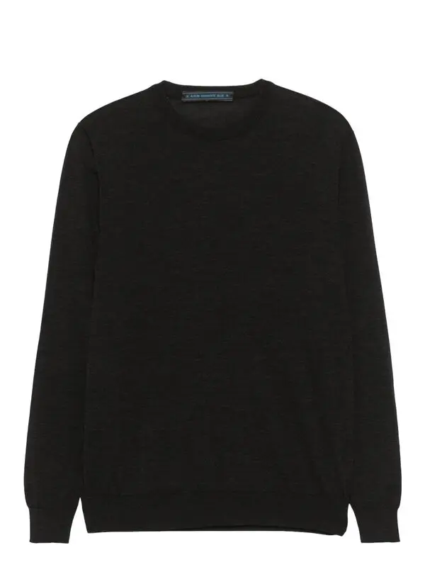 Kiton Fine Knit Wool Crewneck Sweater - Grey