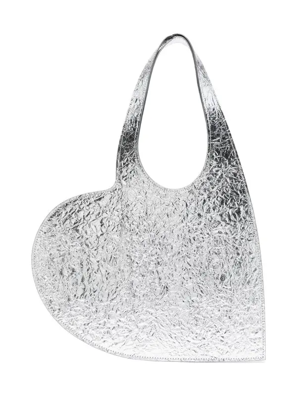 Coperni Mini Heart Tote Bag - Silver