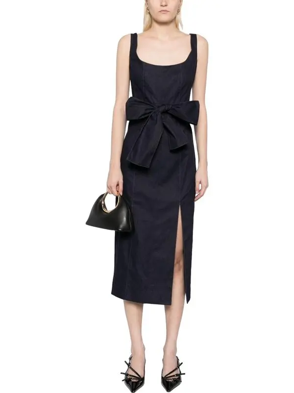Carolina Herrera Denim Midi Dress - Blue