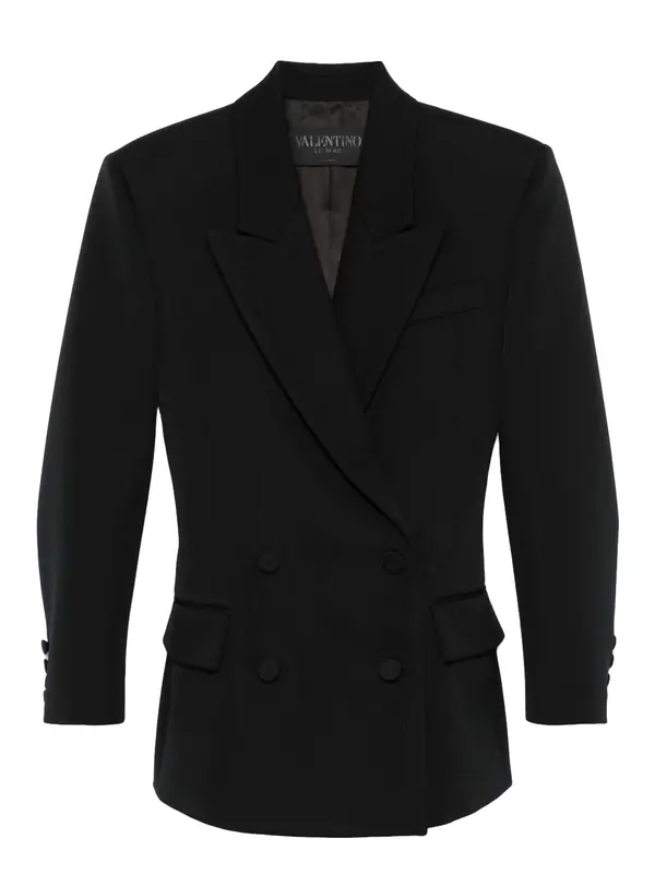 Valentino Garavani Tailored Virgin Wool Blazer - Black