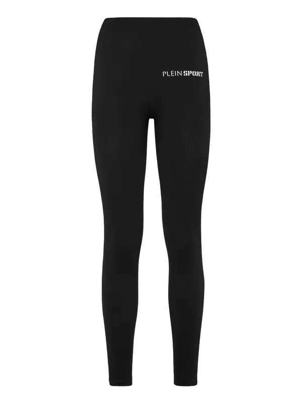 PLEIN SPORT Logo-print Leggings - Black