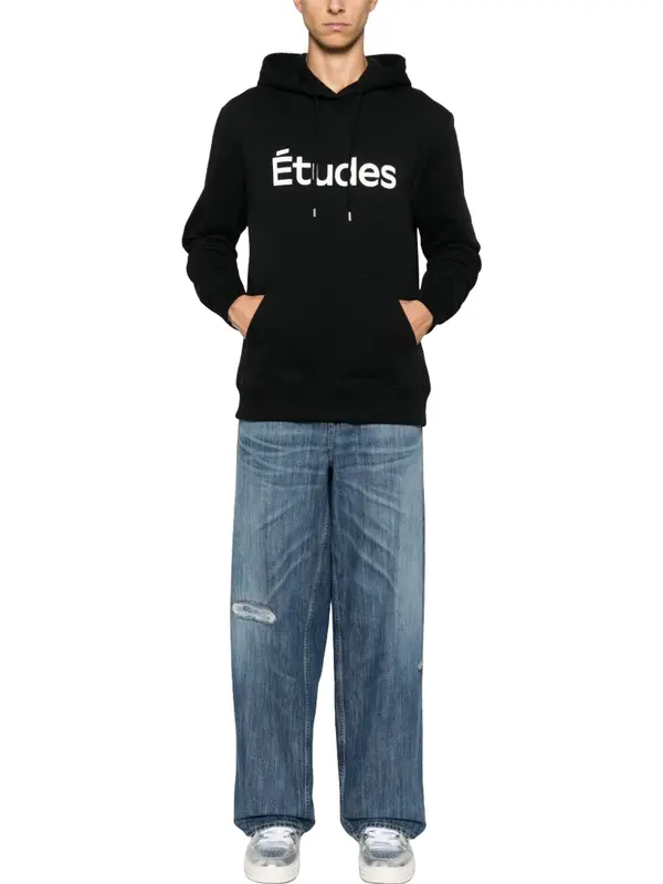 ÉTUDES STUDIO Logo-print Hoodie - Black