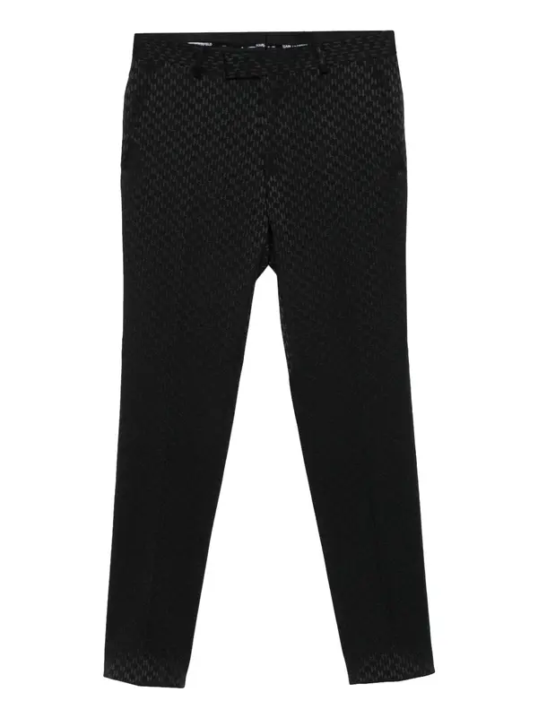 Karl Lagerfeld Jacquard-logo Trousers - Black