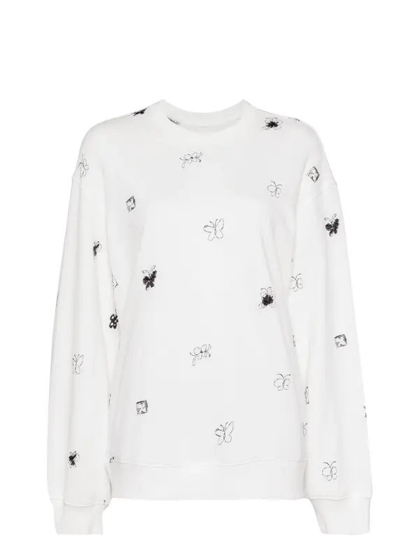 JNBY Butterfly Embellished Sweatshirt - White
