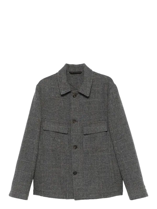 FORME D'EXPRESSION Prince Of Wales Check Postman Jacket - Grey