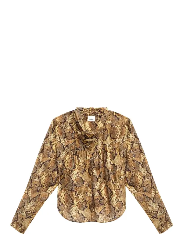 Isabel Marant Cherley Snakeskin Blouse - Neutrals