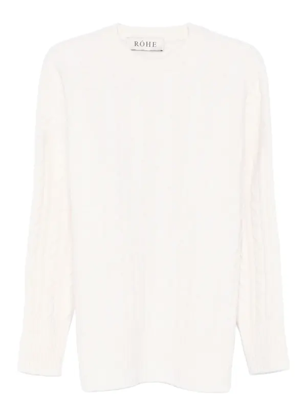 RÓHE Cable-knit Sweater - White