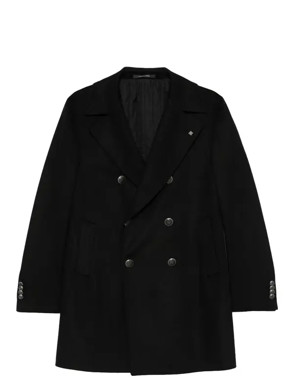 Tagliatore Wool Double-breasted Coat - Black