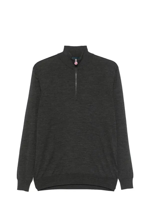 Kiton Zip-up Sweater - Grey