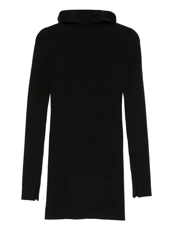 Fendi Ribbed-knit Mini Dress - Black
