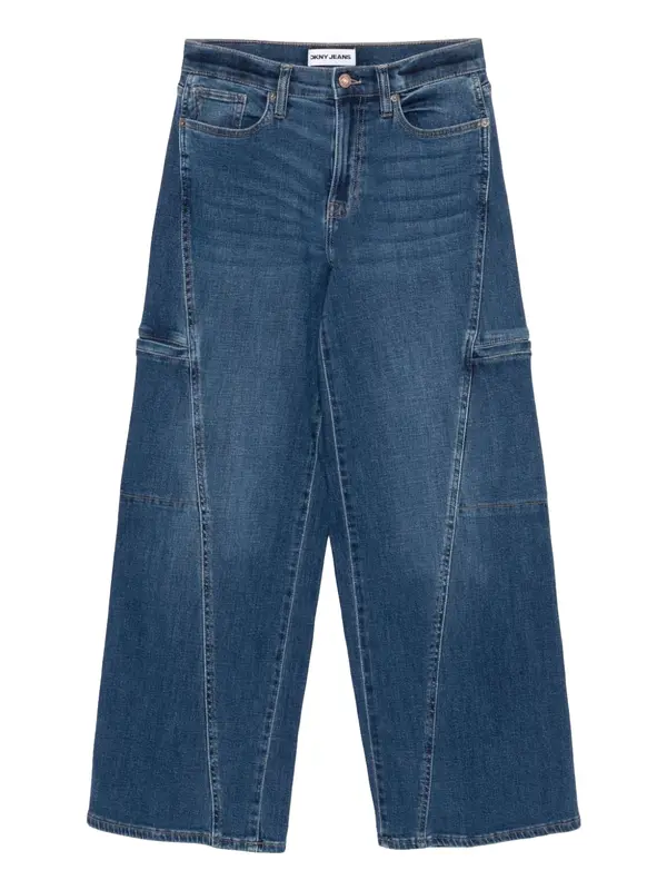 Dkny High-rise Wide-leg Jeans - Blue