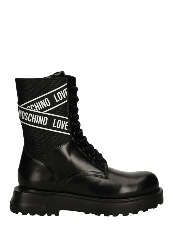 Moschino Logo-print Boots - Black