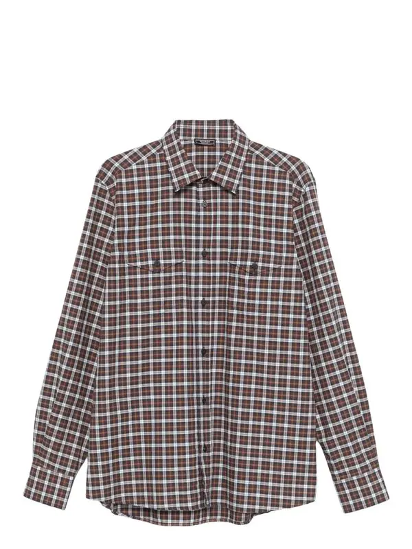 Peserico Checked Shirt - Brown