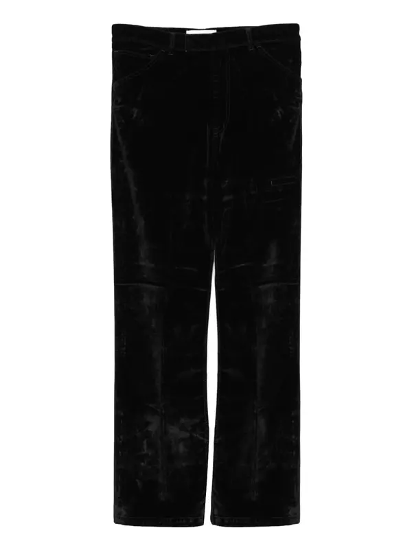 Random Identities Velvet Straight-leg Jeans - Black