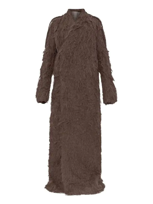 Rick Owens Brushed-finish Coat - Brown