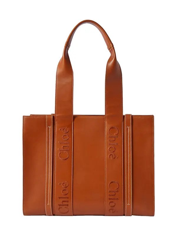 Chloé Woody Medium Leather Tote - Brown