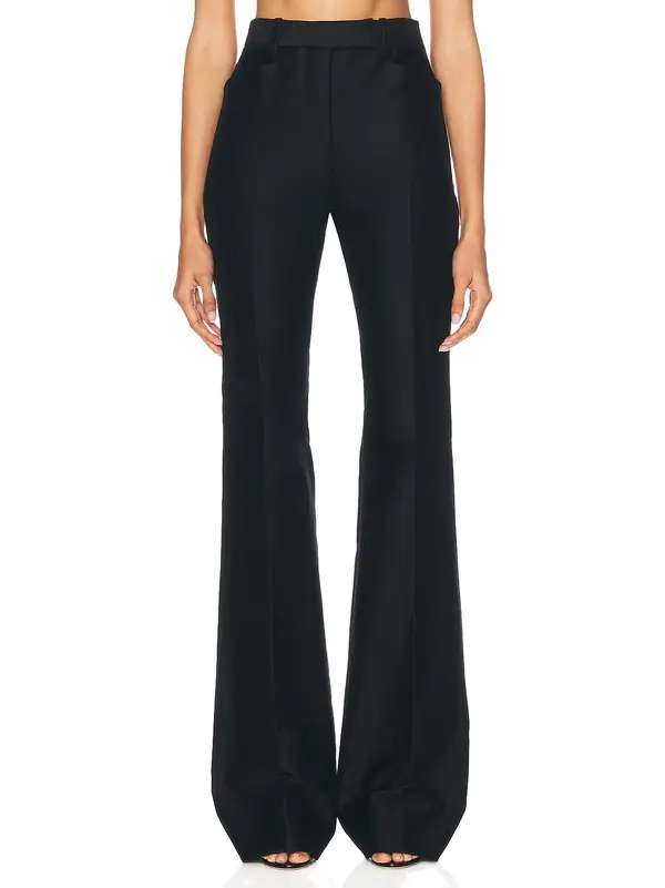 TOM FORD Tailored Wide Leg Pant - Black