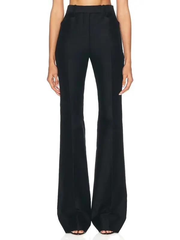 TOM FORD Tailored Wide Leg Pant - Black