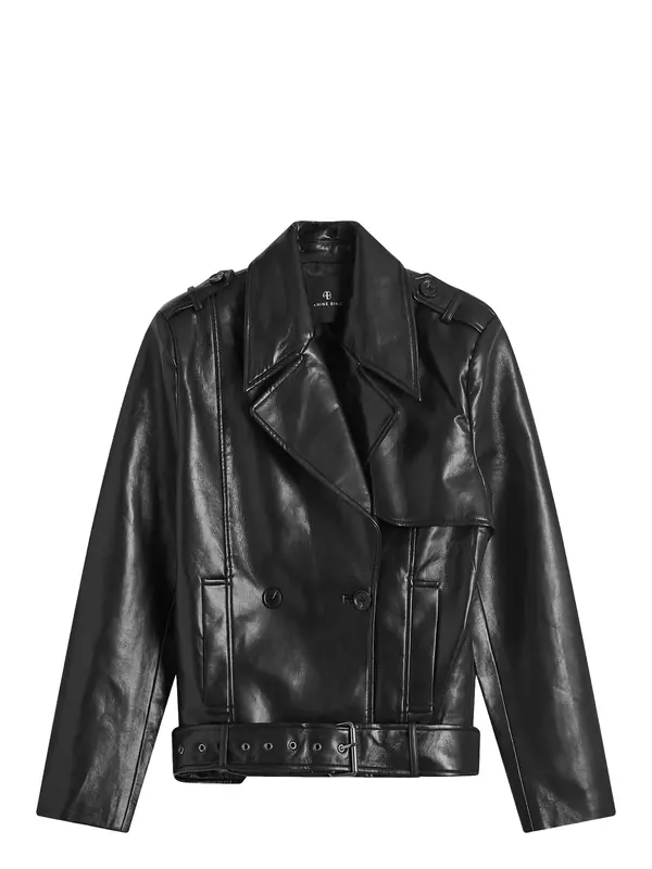 ANINE BING Simone Leather Jacket - Black