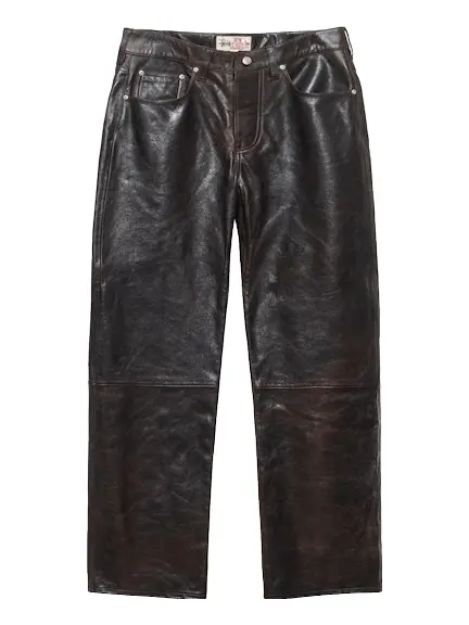 StÜssy Classic Leather Jean - Dark Brown