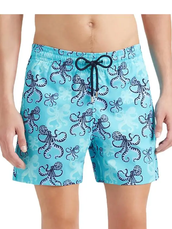 Vilebrequin Moorise Printed 4.5" Swim Shorts - Blue Geo