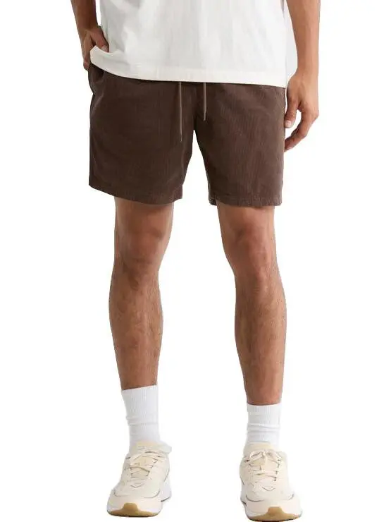 Rvca Escape Drawstring Walking Shorts - Chocolate