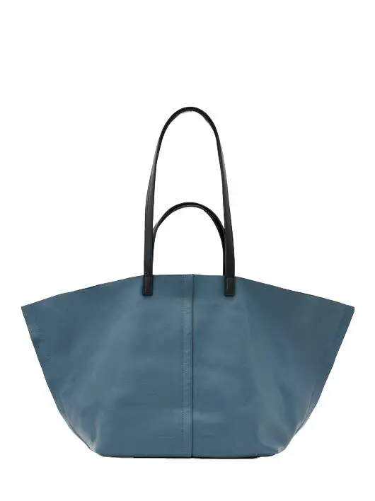 ALLSAINTS Phoenix Leather East/west Tote - Steel Blue