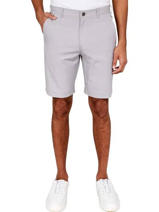 CON.STRUCT Regular Fit Recycled Performance Golf Shorts - Stone
