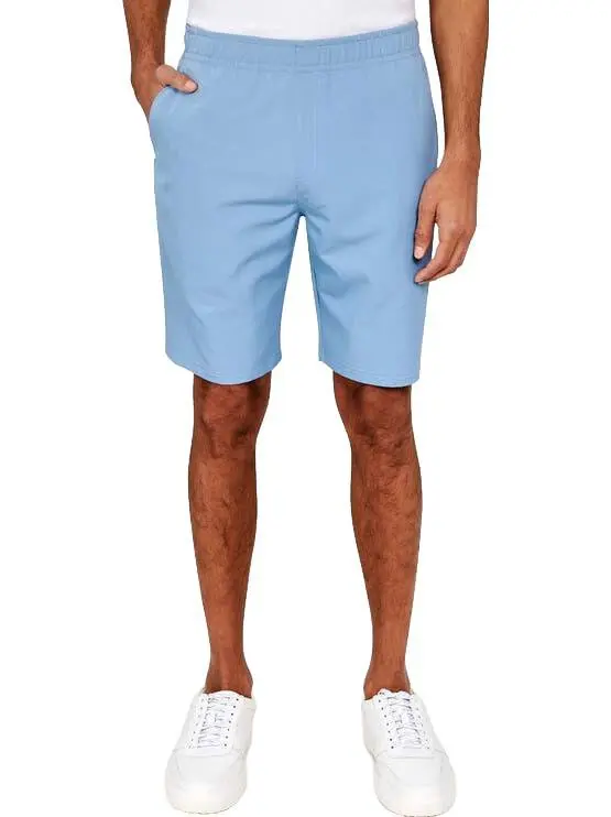 CON.STRUCT Regular Fit Solid Recycled Performance Drawstring Golf Shorts - Lt Blue