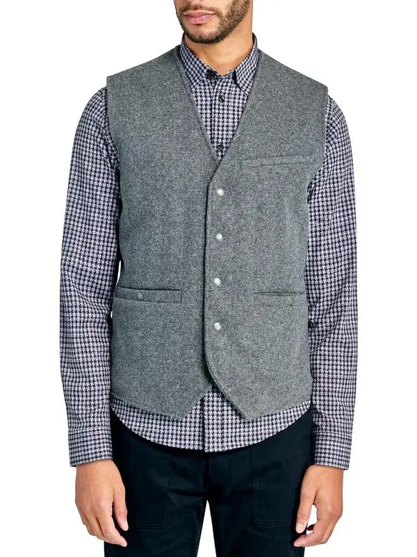 BROOKLYN BRIGADE Slim Fit Quilted Vest - Black