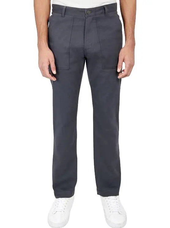 BROOKLYN BRIGADE Slim Fit Cotton Stretch Utility Pants - Charcoal