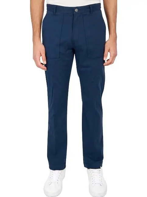 BROOKLYN BRIGADE Slim Fit Cotton Stretch Utility Pants - Navy