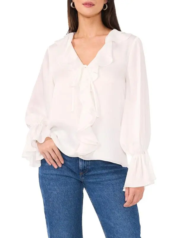 Vince Camuto Ruffle Detail Top - New Ivory