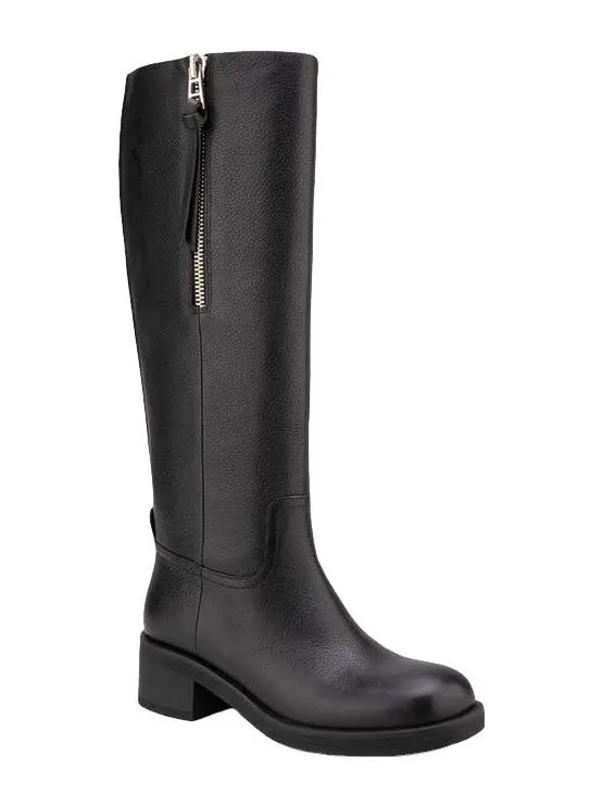 Aerosoles Morisson Knee High Boot - Black Pebbled Leather