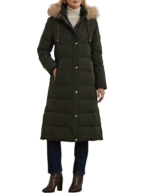 Ralph Lauren Heritage Down And Feather Puffer Coat - Litchfield Loden
