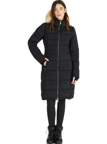 Pajar Jupiter Stretch Long Quilted Puffer - Black