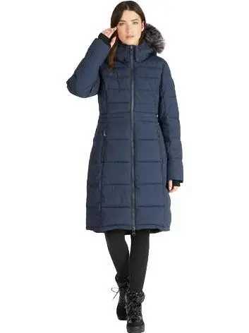 Pajar Jupiter Stretch Long Quilted Puffer - Navy