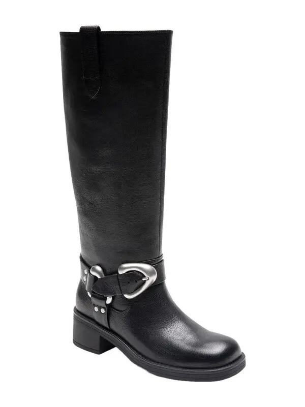 Aerosoles Marley Engineer Boots - Black Leather