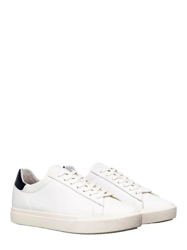 Clae Bradley Venice Leather Sneaker - White Leather Navy