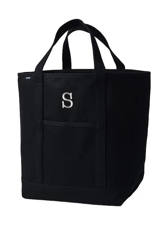 LANDS' END Canvas Tote Bag - Black/black