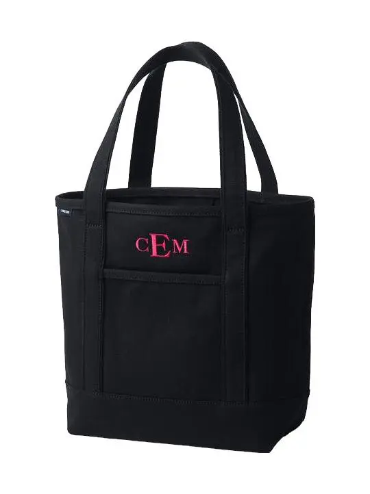 LANDS' END Canvas Tote Bag - Black/black